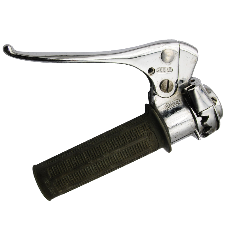 Poignée de vitesse de marque Saker pour motos anciennes des années 40-50.