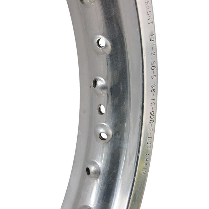 Jante aluminium de marque Akront, 19 x 2.50, 36 trous, profil WM.